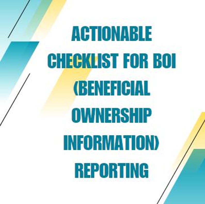Actionable Checklist for BOI (beneficial Ownership Information ...