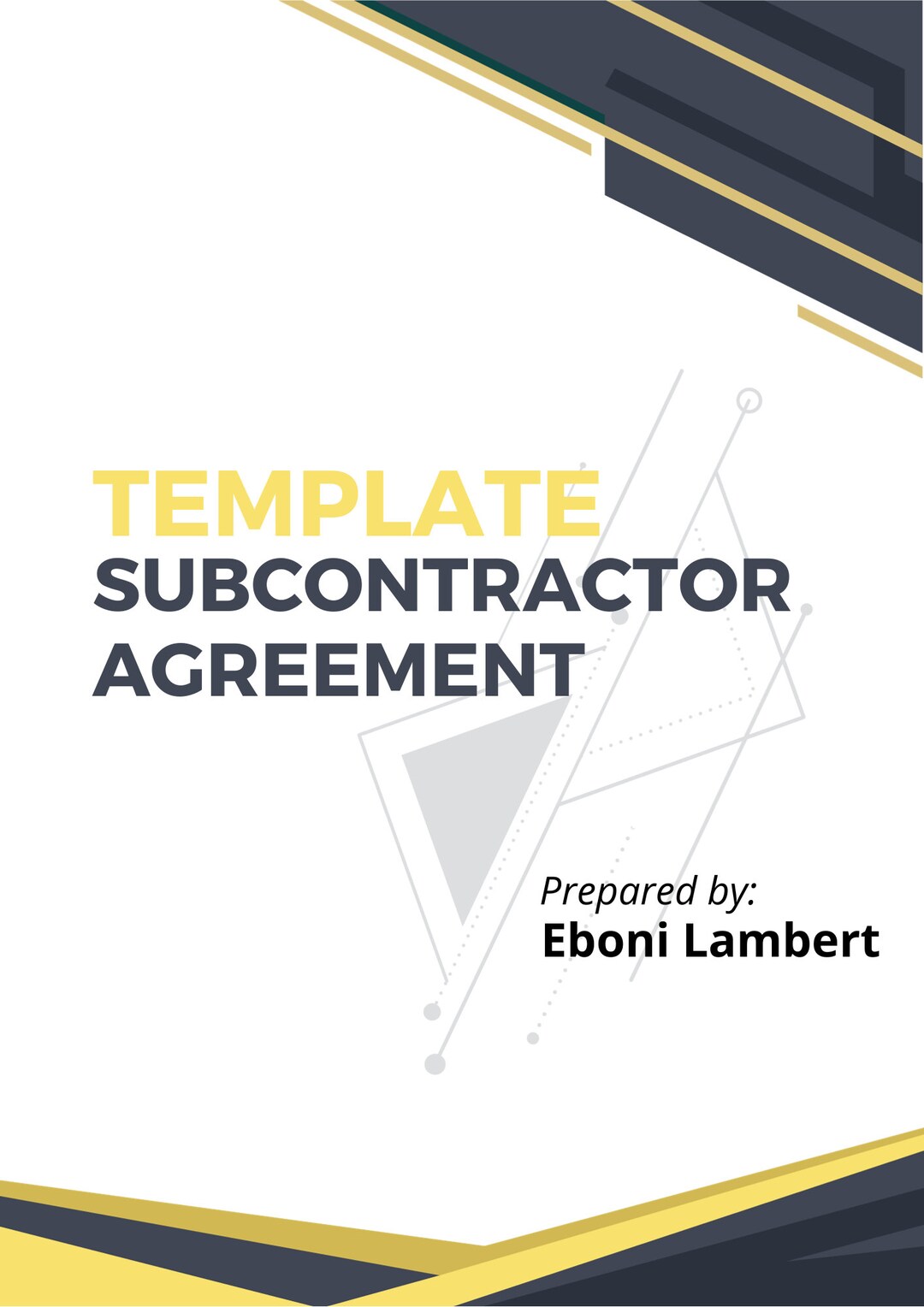 SUBCONTRACTOR AGREEMENT Template - Etsy
