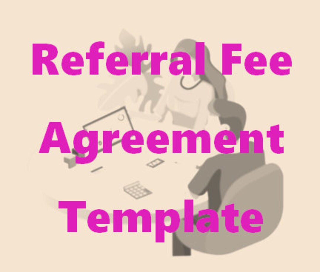 Referral Fee Agreement Template - Etsy