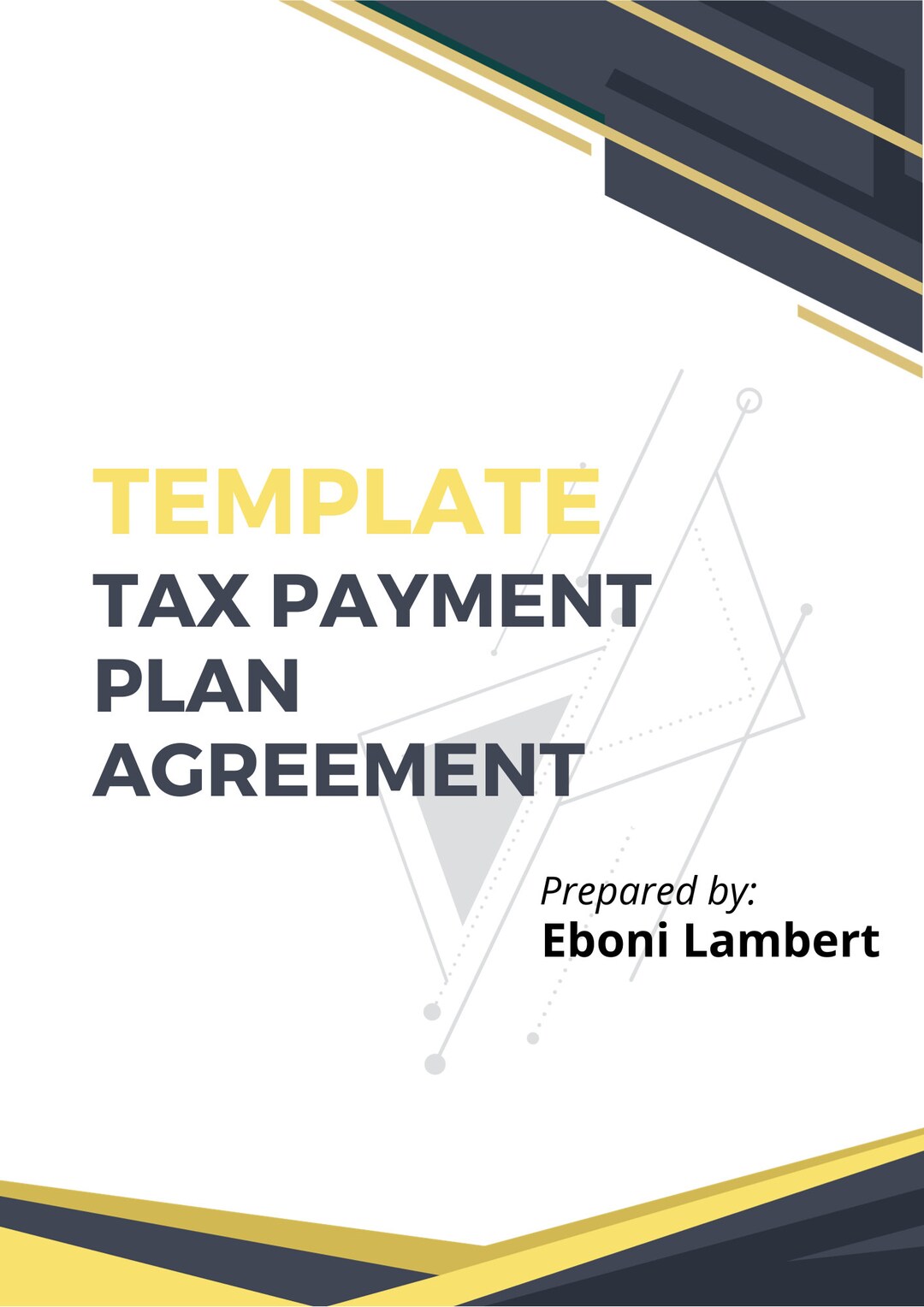 Tax Payment Plan Agreement Template - Etsy