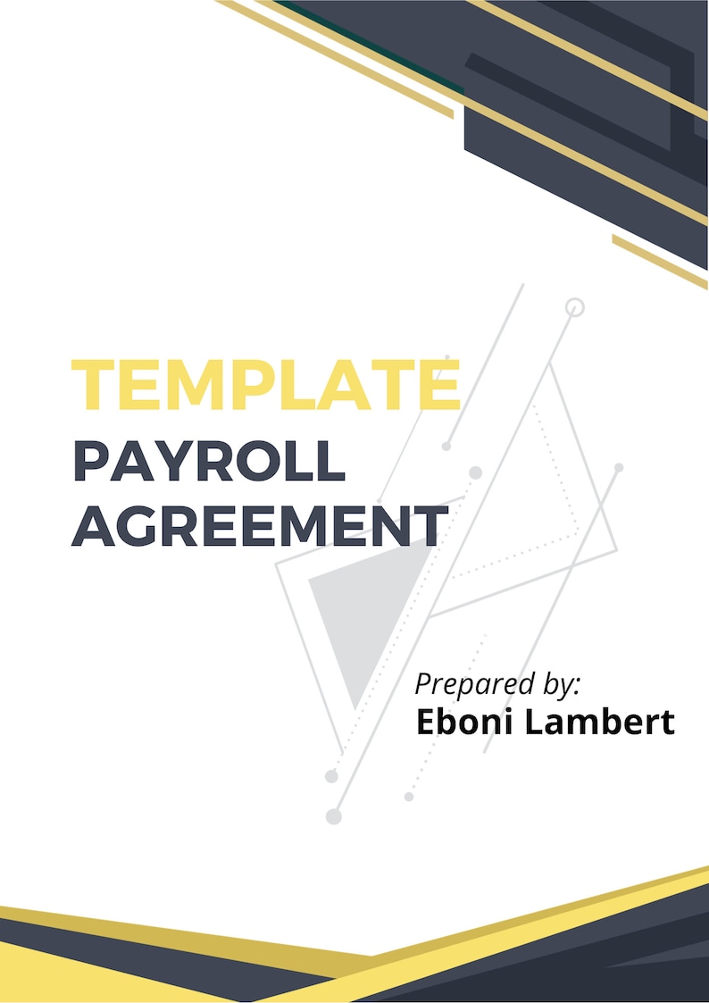 PAYROLL AGREEMENT Template - Etsy