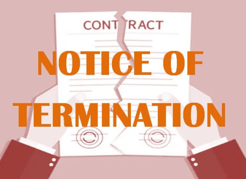 Notice of Termination Template - Etsy