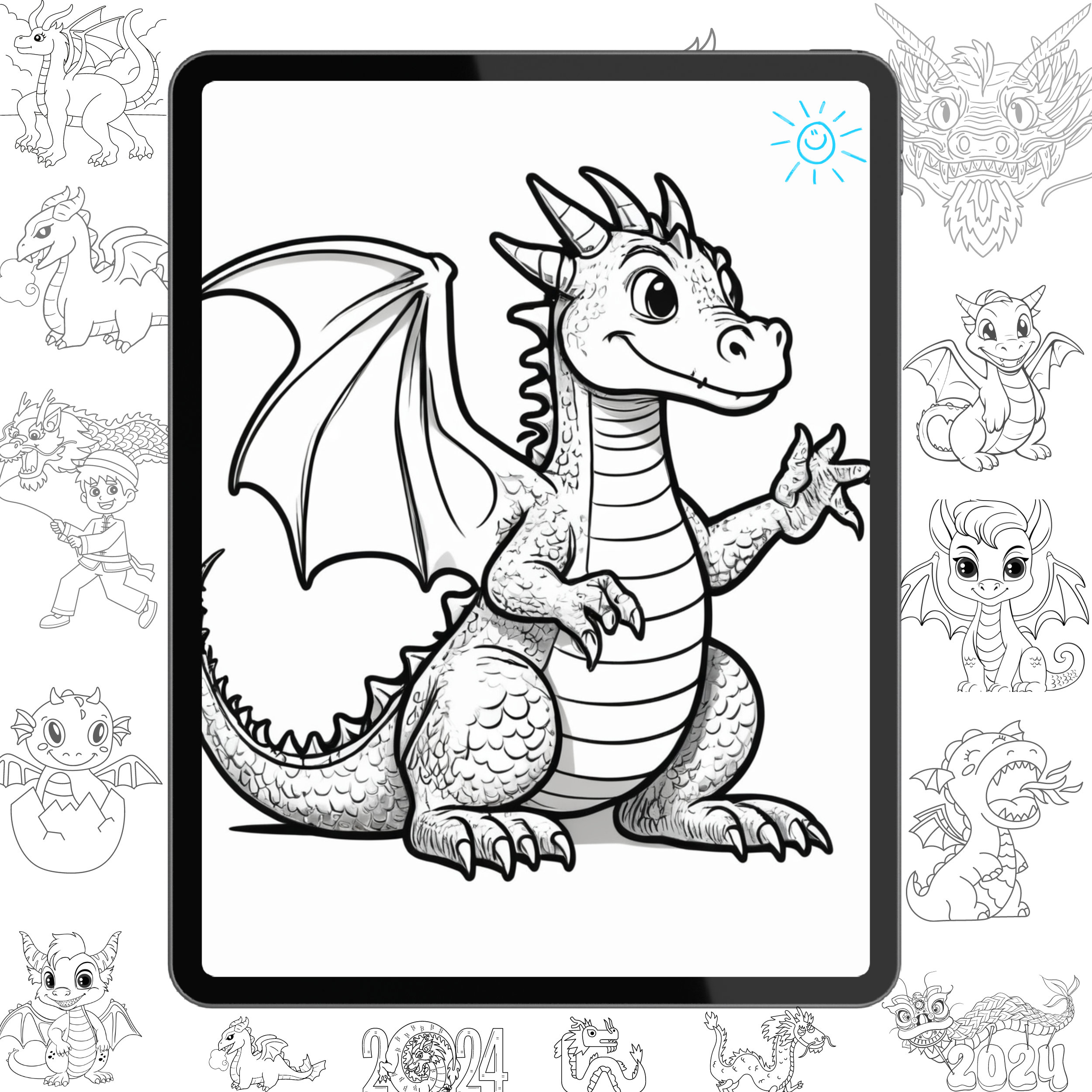 Magical Dragon Adventure: Kids Story & Coloring Book - Etsy