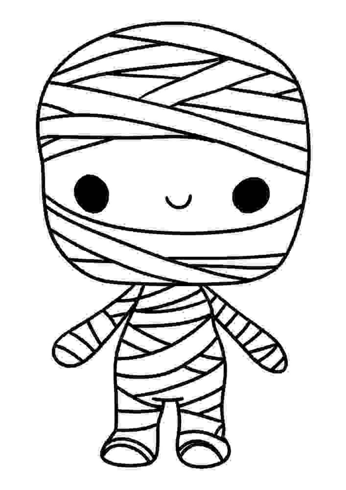 Mummy Coloring Pages Five Different Mummies for Coloring Fun Instant ...