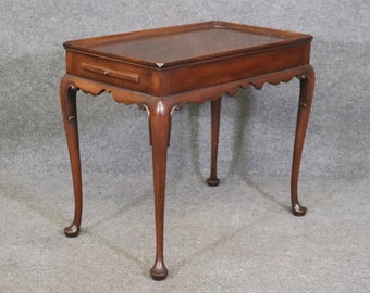 Vintage Kittinger Mahogany Queen Anne Style Tea Table W/pull-outs - Etsy
