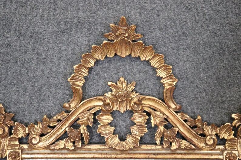 Vintage Italian Rococo Style Gold Gilt Hanging Wall Mirror, Vintage ...