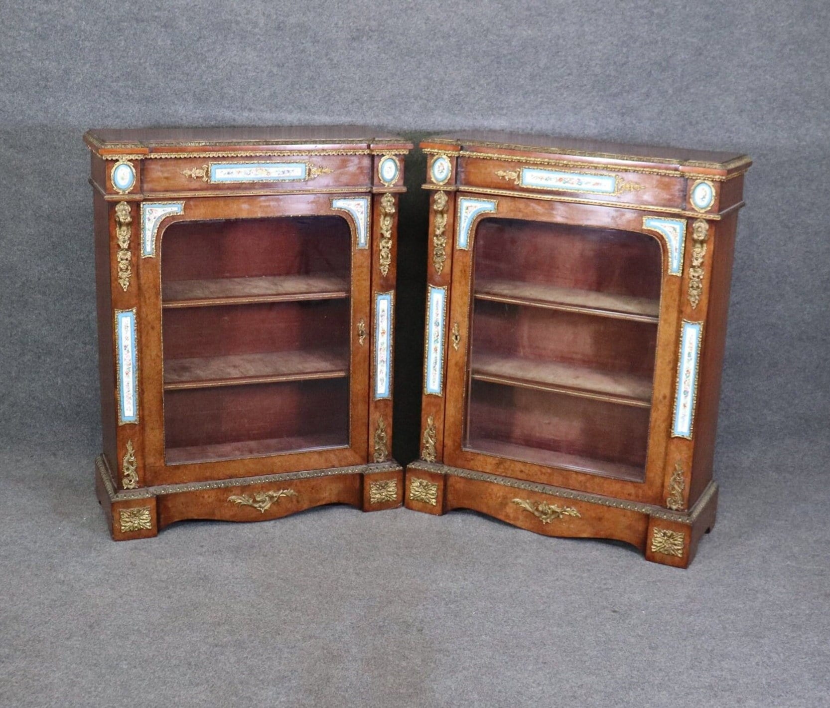 Pair of Napoleonic Cabinets With Porcelain Plaques C1910, Antiques ...
