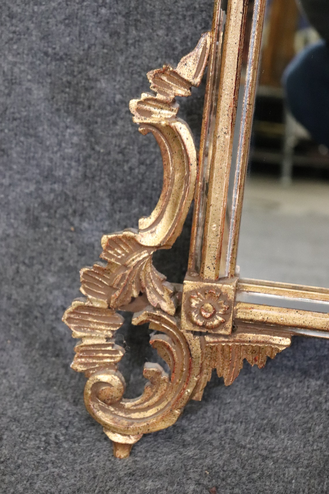 Vintage Italian Rococo Style Gold Gilt Hanging Wall Mirror, Vintage ...