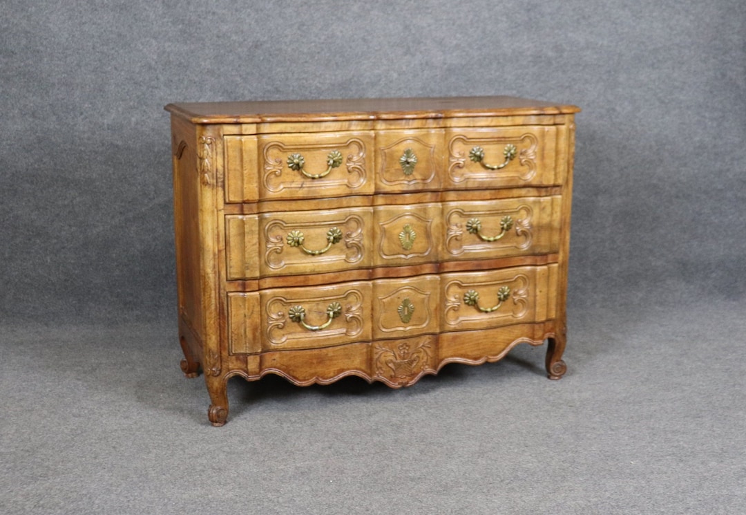 Louis XV Style Country French 3 Drawer Commode, Chest of Drawers ...