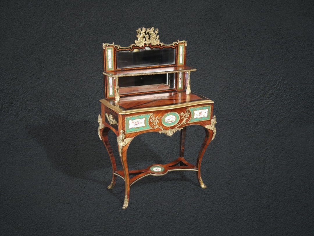 Antique 19th Century French Louis XV Style Bronze Mounted Vanity With ...