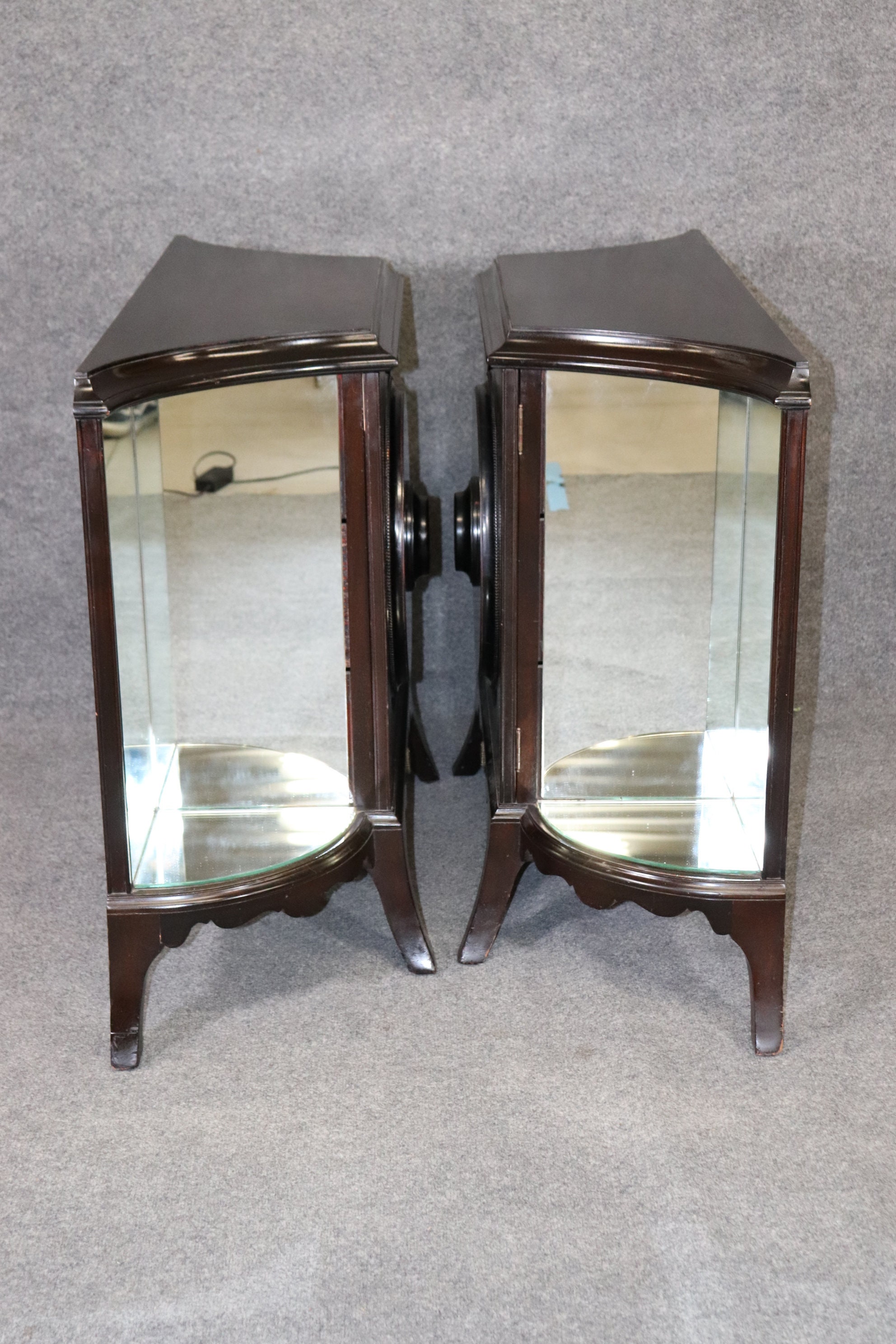 Pair of Regency Grosfeld House Style Mahogany Console Tables Cabinets ...