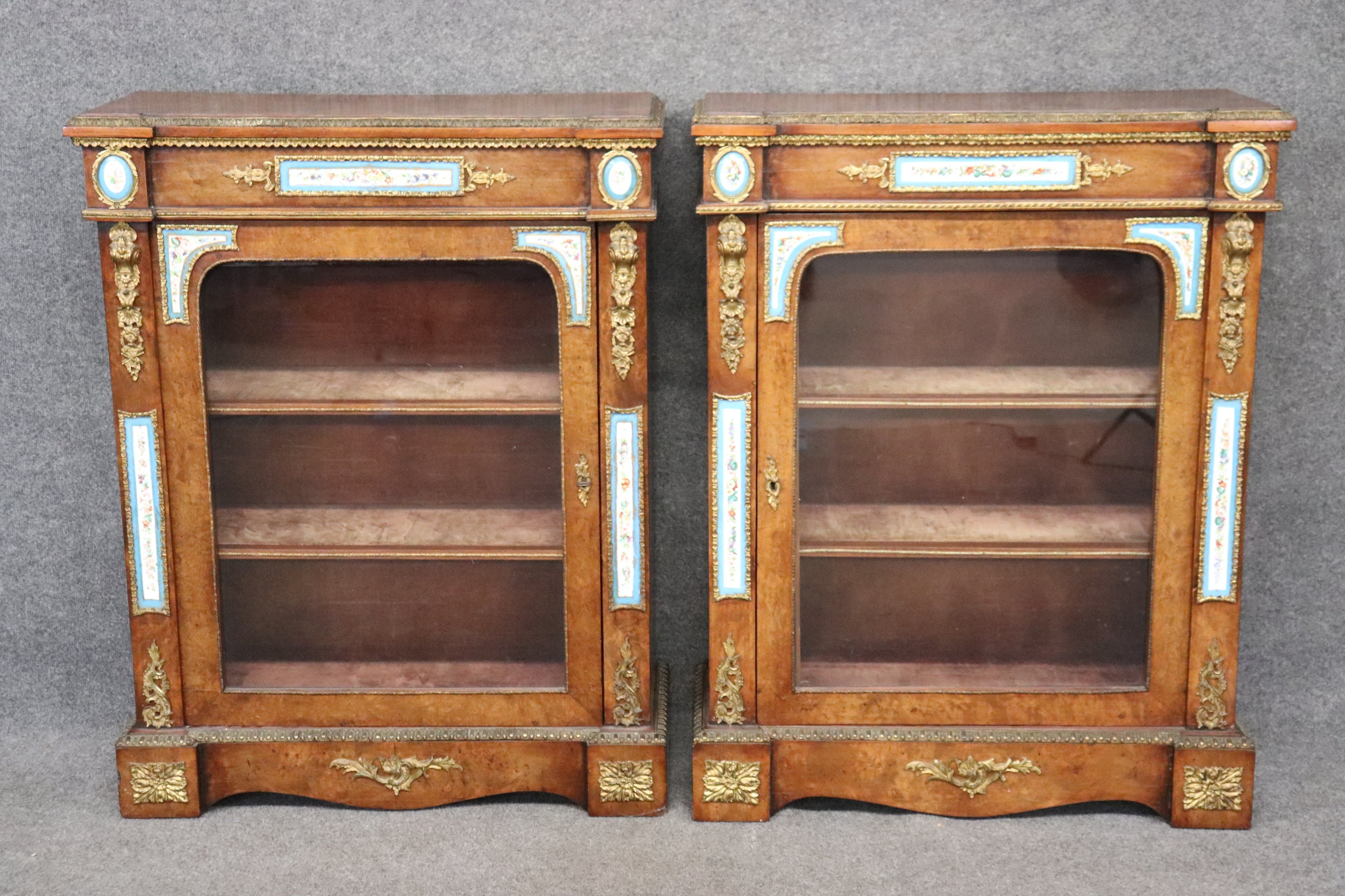 Pair of Napoleonic Cabinets With Porcelain Plaques C1910, Antiques ...