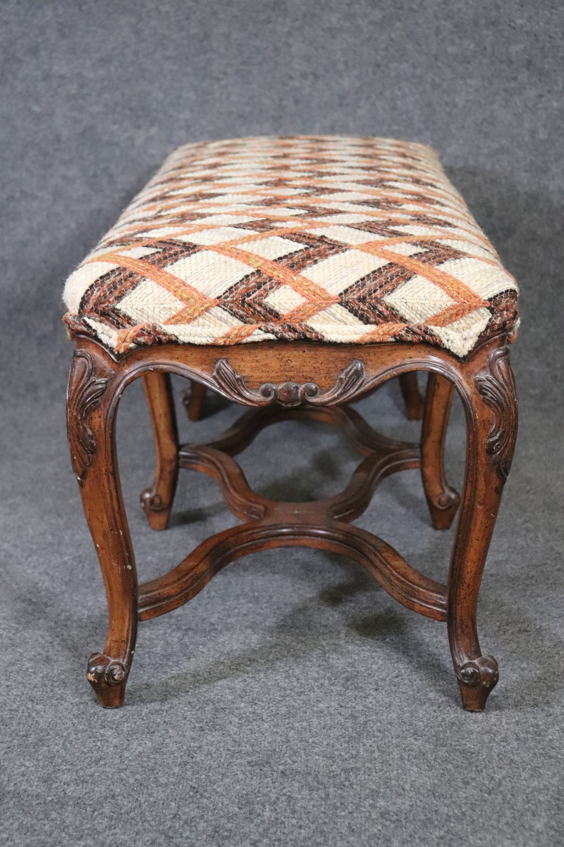 Antique Louis XV Country French Style Upholstered Bench - Etsy