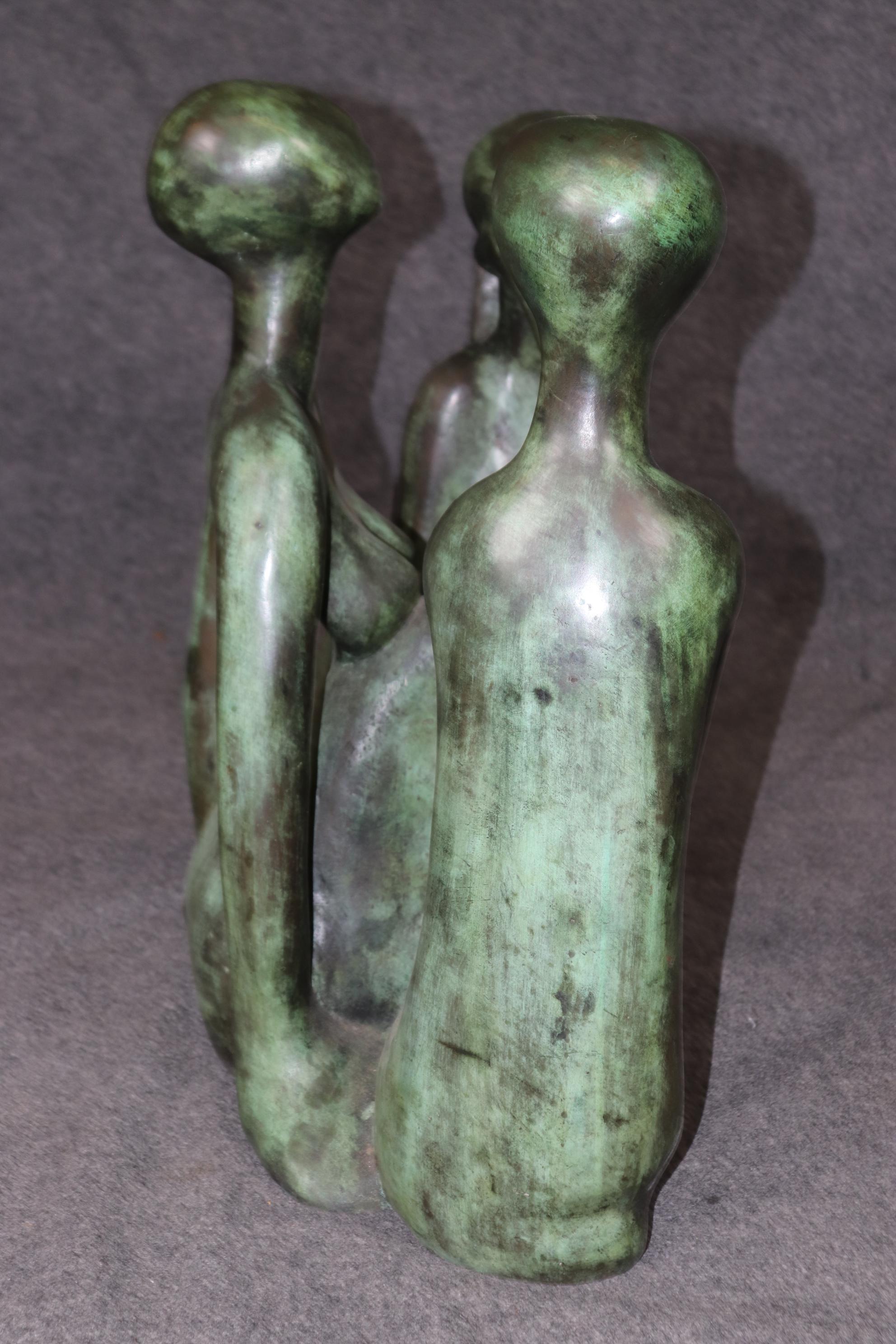 Signed Mid Century Modern Bronze Alien Sculpture: Figural Statue - Etsy