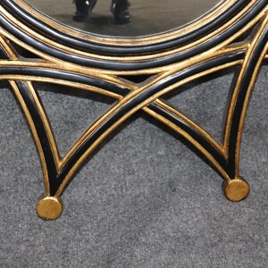Vintage Hollywood Regency Style Ebonized and Gilt Sunburst Mirror, Wall ...