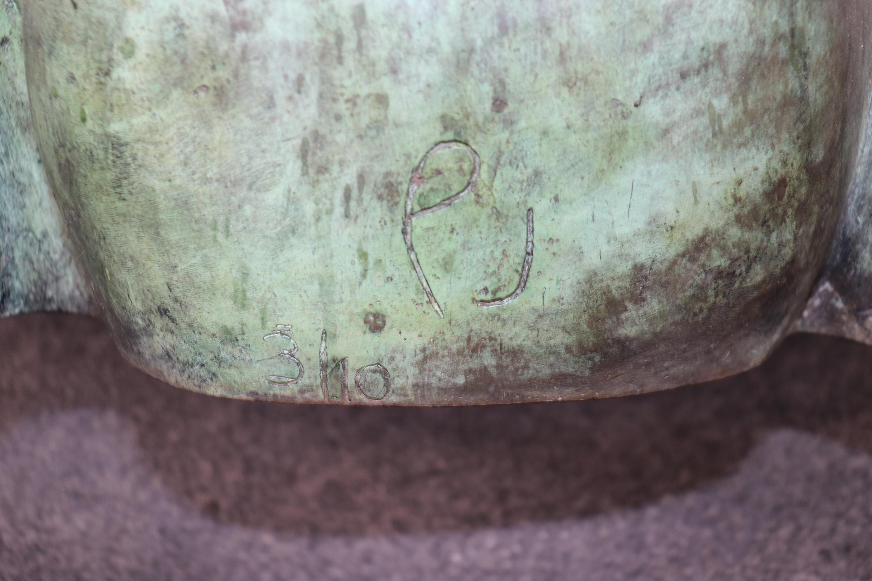 Signed Mid Century Modern Bronze Alien Sculpture, Bronze Statue ...