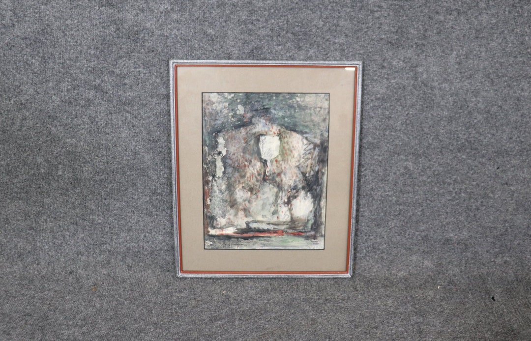 Vintage Framed Signed Meera Devidayal (indian, B. 1947) Untitled ...