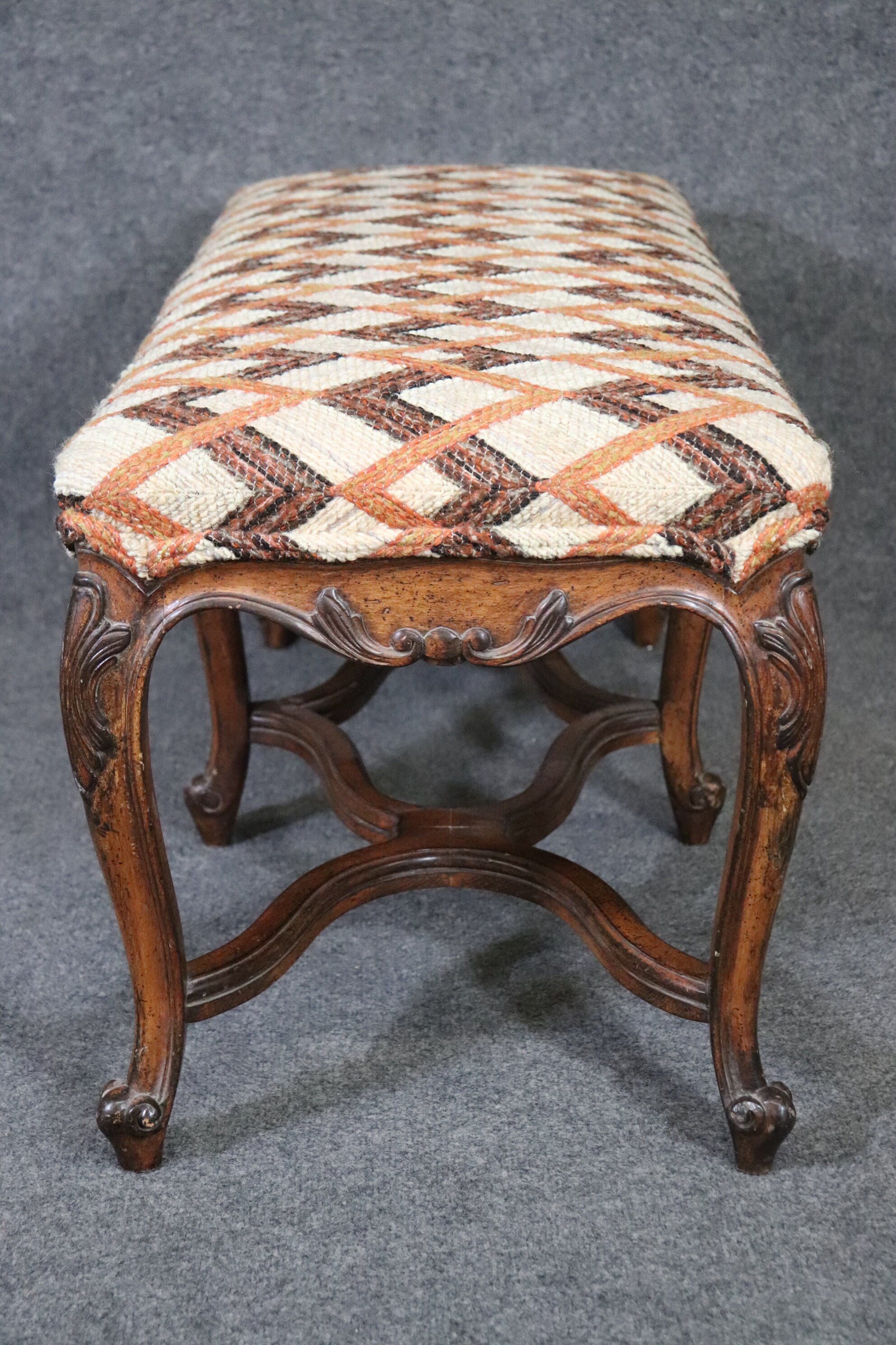 Antique Louis XV Country French Style Upholstered Bench - Etsy