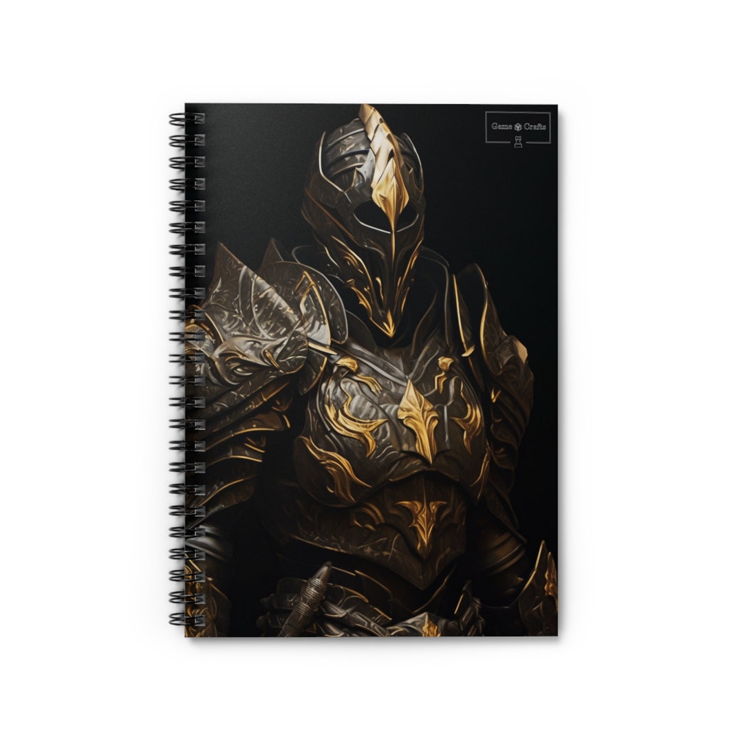 Dark Fantasy Knight Spiral Table Top Notebook - Etsy