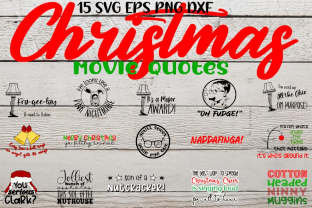 Christmas Movie Quotes Bundle SVG EPS PNG - Etsy