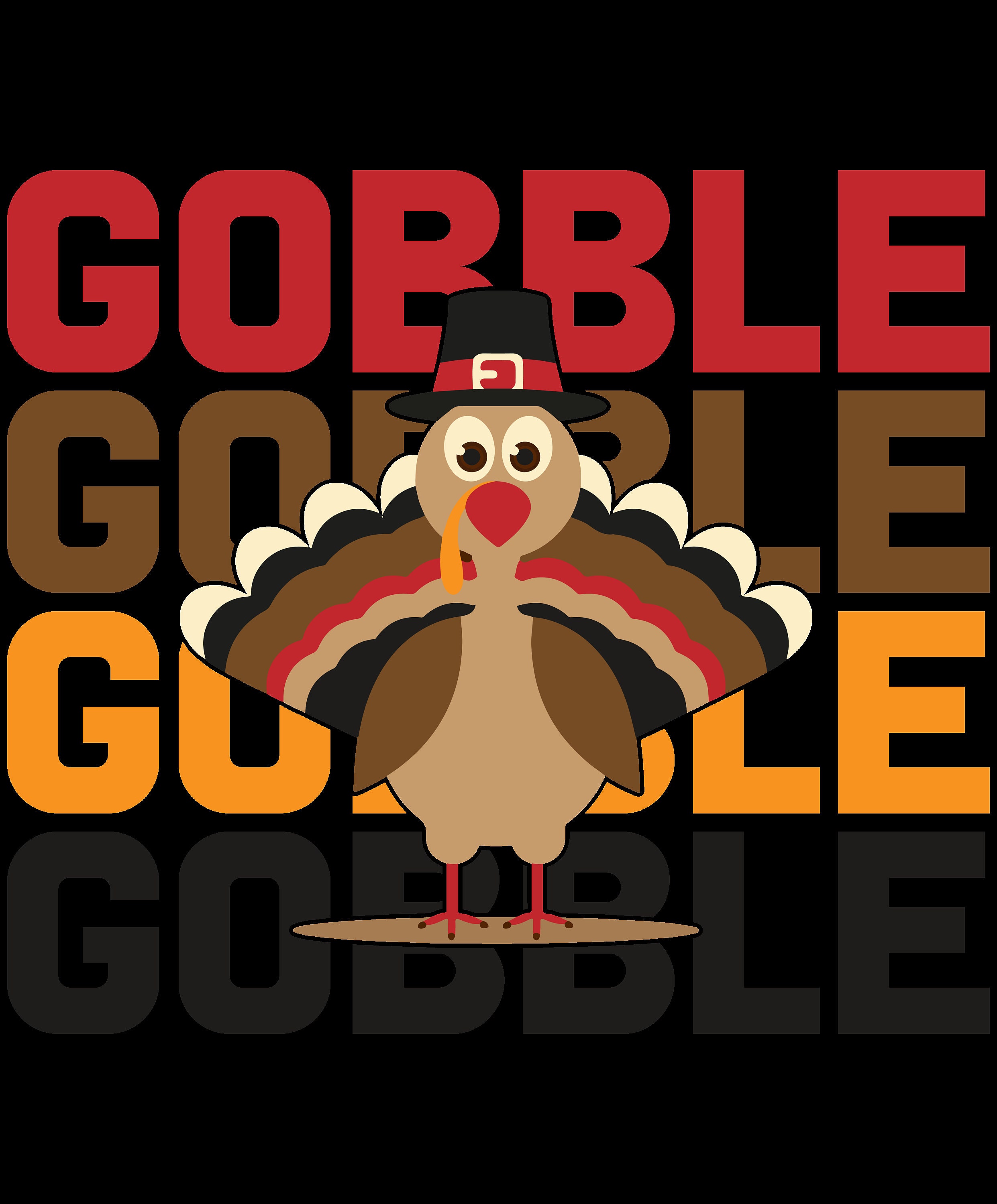 Thanksgiving - Gobble Gobble Gobble PNG, EPS, AI, Digital Download - Etsy