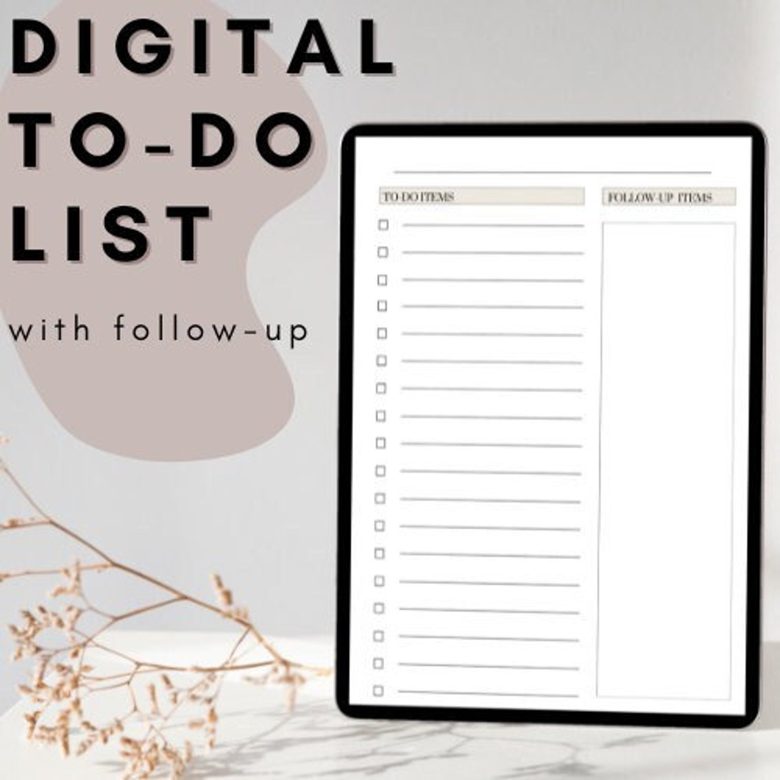 Minimalist Daily To-do List With Follow-up, Blank To-do List With ...