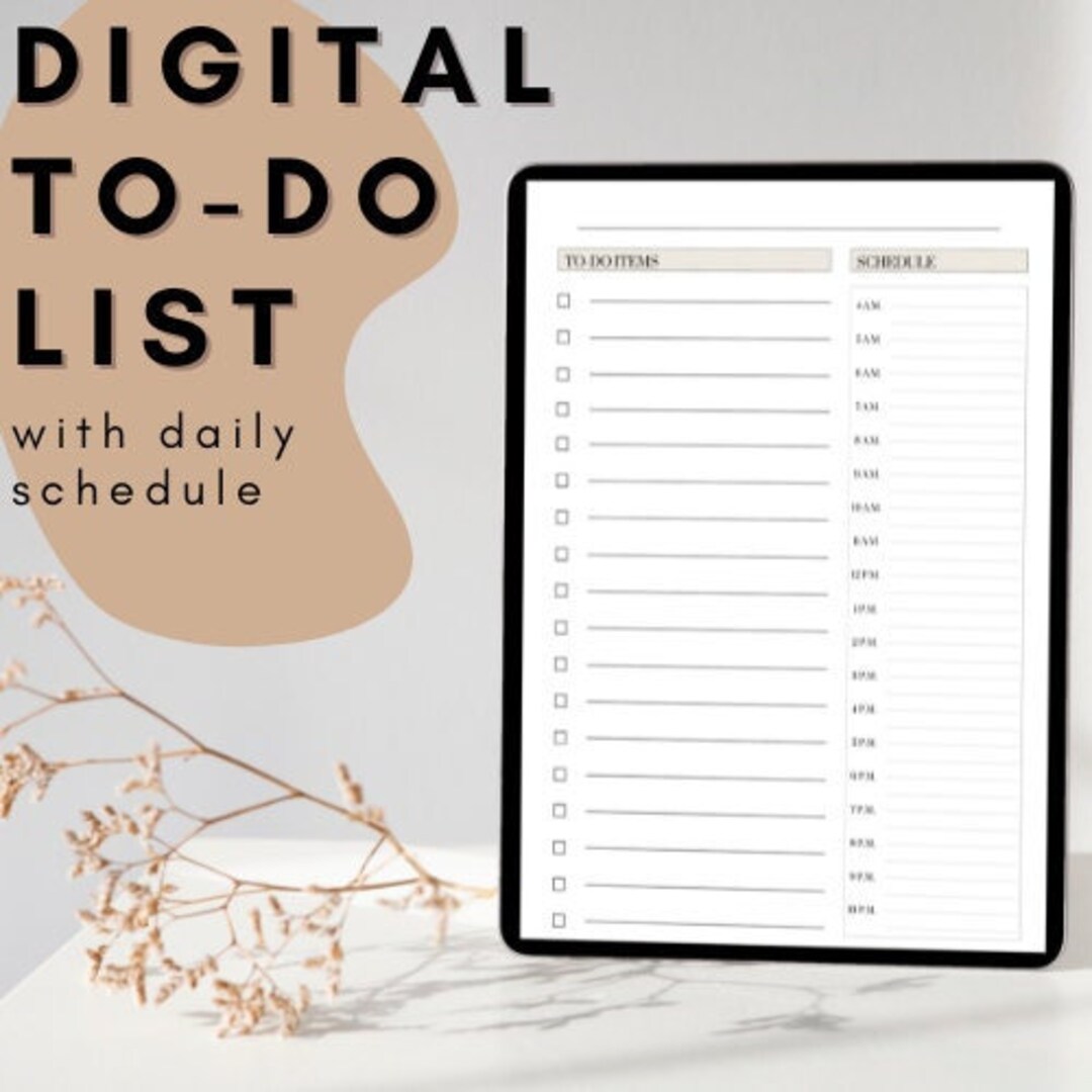 Minimalist Daily Schedule and To-do List, Blank To-do List With ...