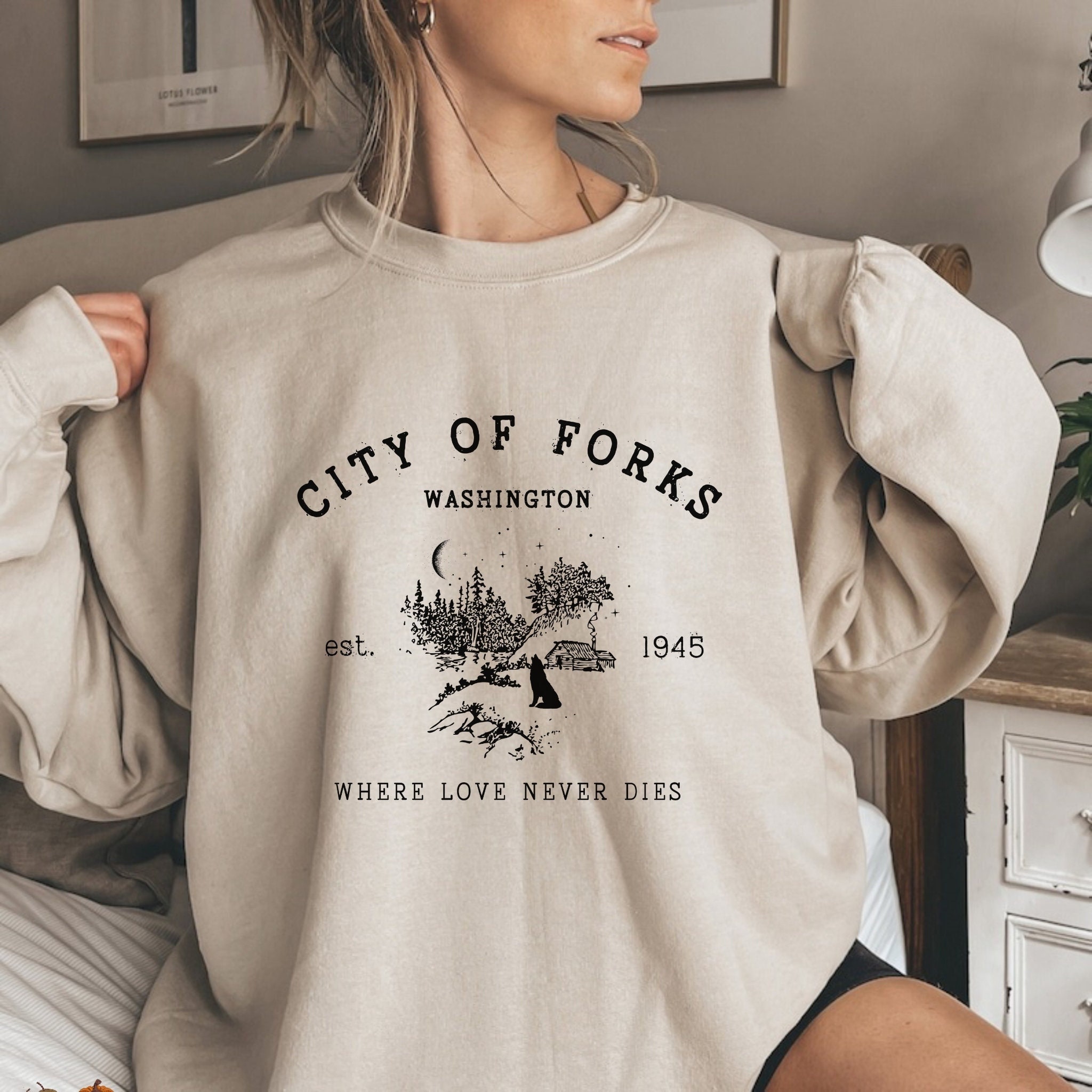 City of Forks Washington Sweater, Washington Hoodie, Rainforest ...