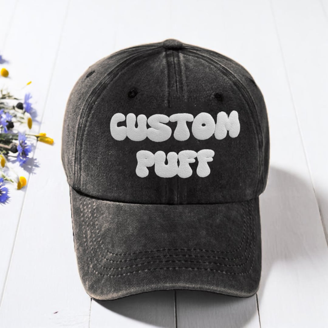 3D Puff Personalized Vintage Hat, Custom Hat, High Crown Hat, Custom ...
