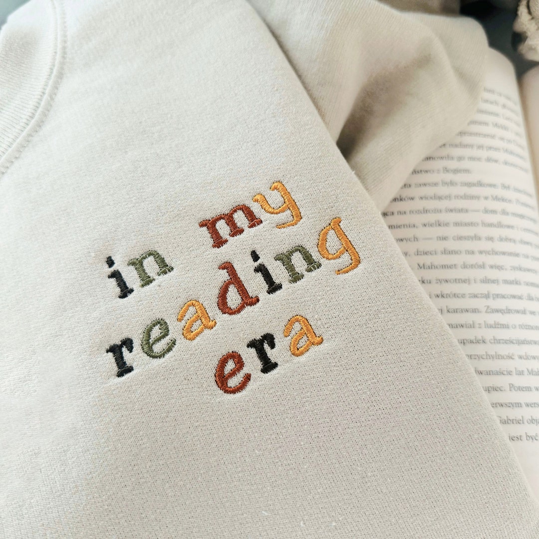 In My Reading Era Embroidered Sweatshirt, Librarian Hoodie, Book Lover ...