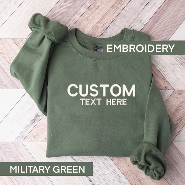 Custom Embroidered Sweatshirt - Etsy