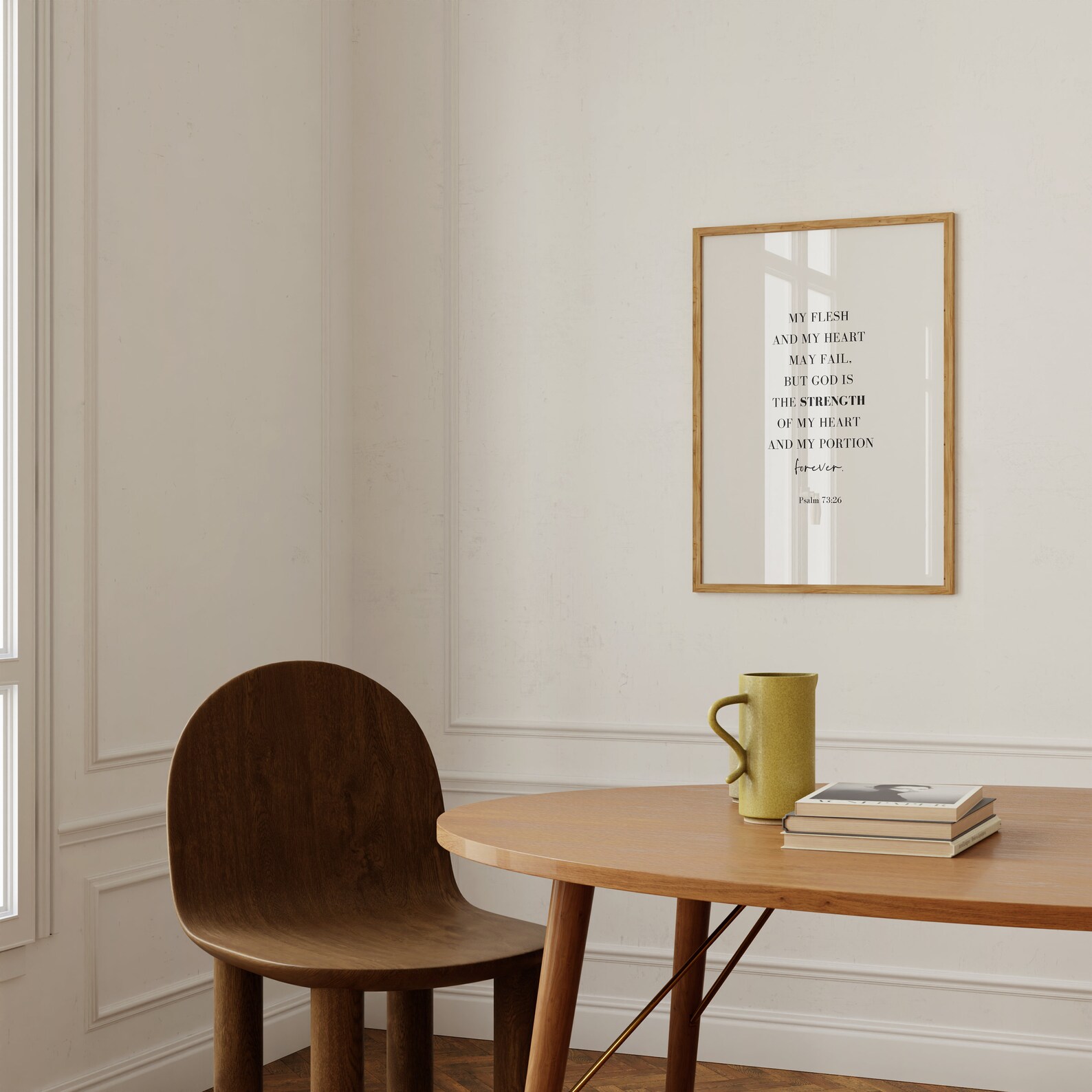 Digital Scripture Art | Bible Verse, Psalm 73:26, Minimal Wall Decor - Etsy