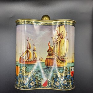 Vintage Candy/tea Tin Nautical Old World Design - Etsy