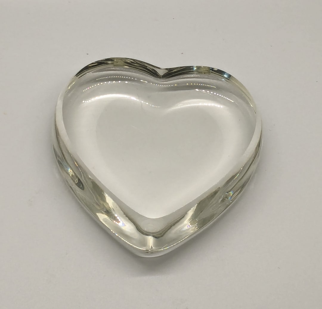 Crystal Heart Paperweight - Etsy