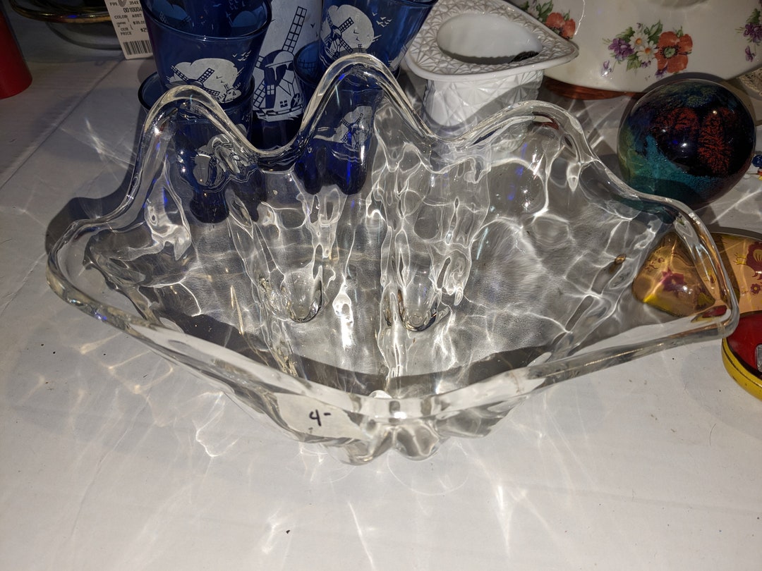 Lucite Acrylic Clam Shell Bowl - Etsy