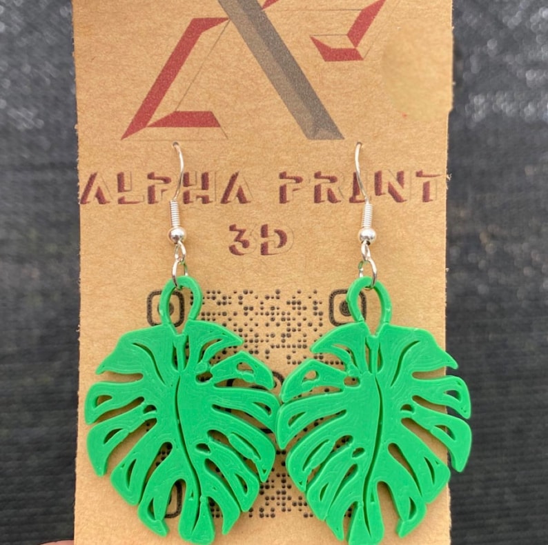 Monstera Leaf Earrings Plant Mom Plant Earrings Gifts for Her - Etsy