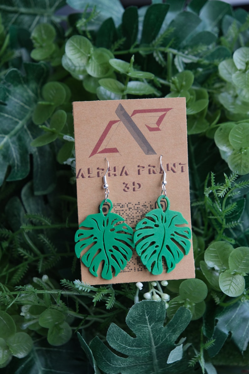 Monstera Leaf Earrings Plant Mom Plant Earrings Gifts for Her - Etsy