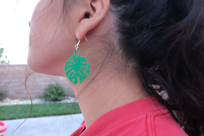 Monstera Leaf Earrings Plant Mom Plant Earrings Gifts for Her - Etsy