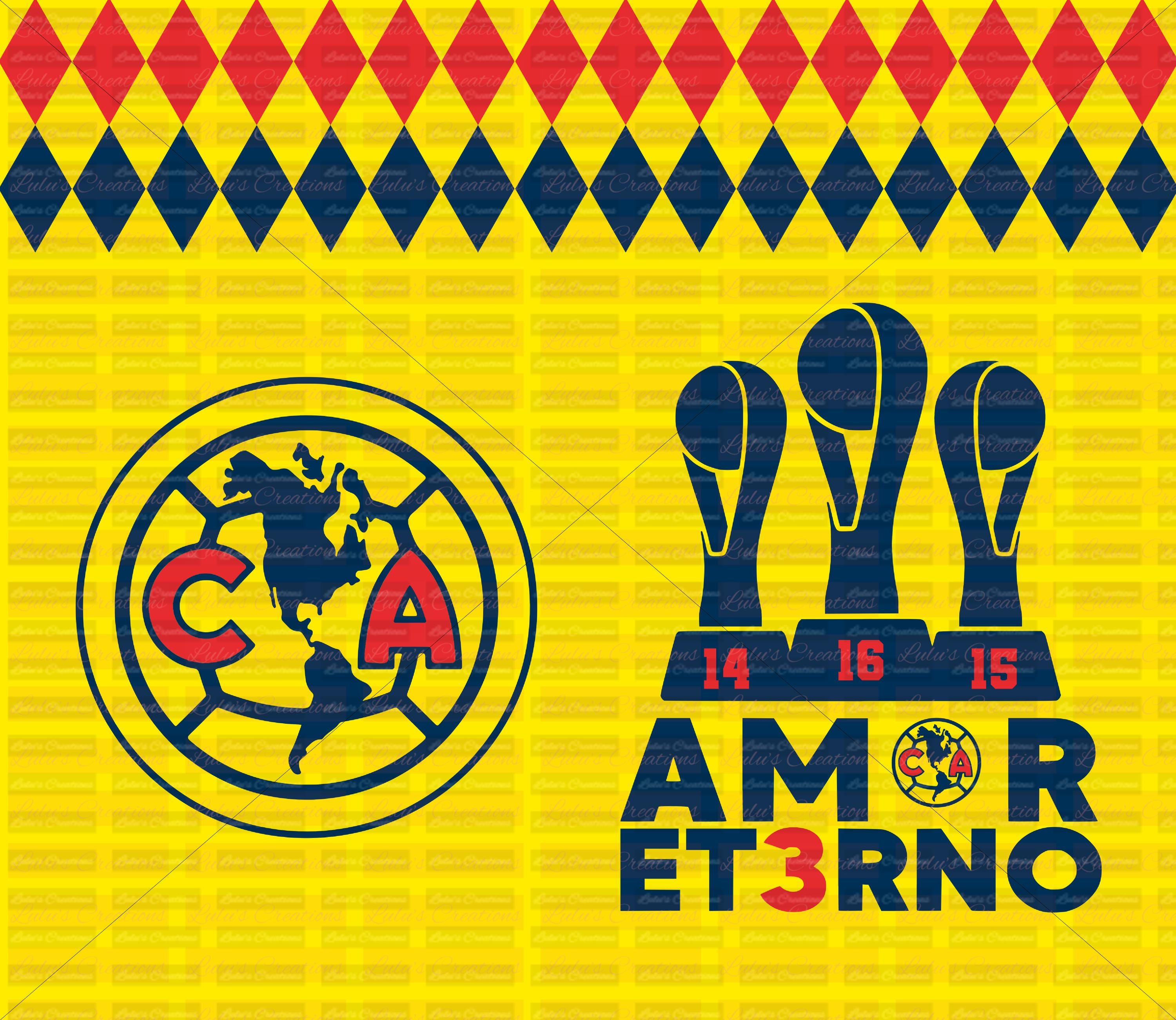 Club America Campeon Amor Eterno 16 Wrap PNG SOLAMENTE - Etsy España
