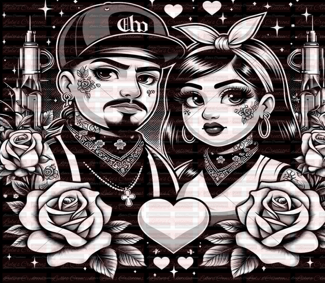 Valentines Cholo Couple Wrap PNG ONLY - Etsy