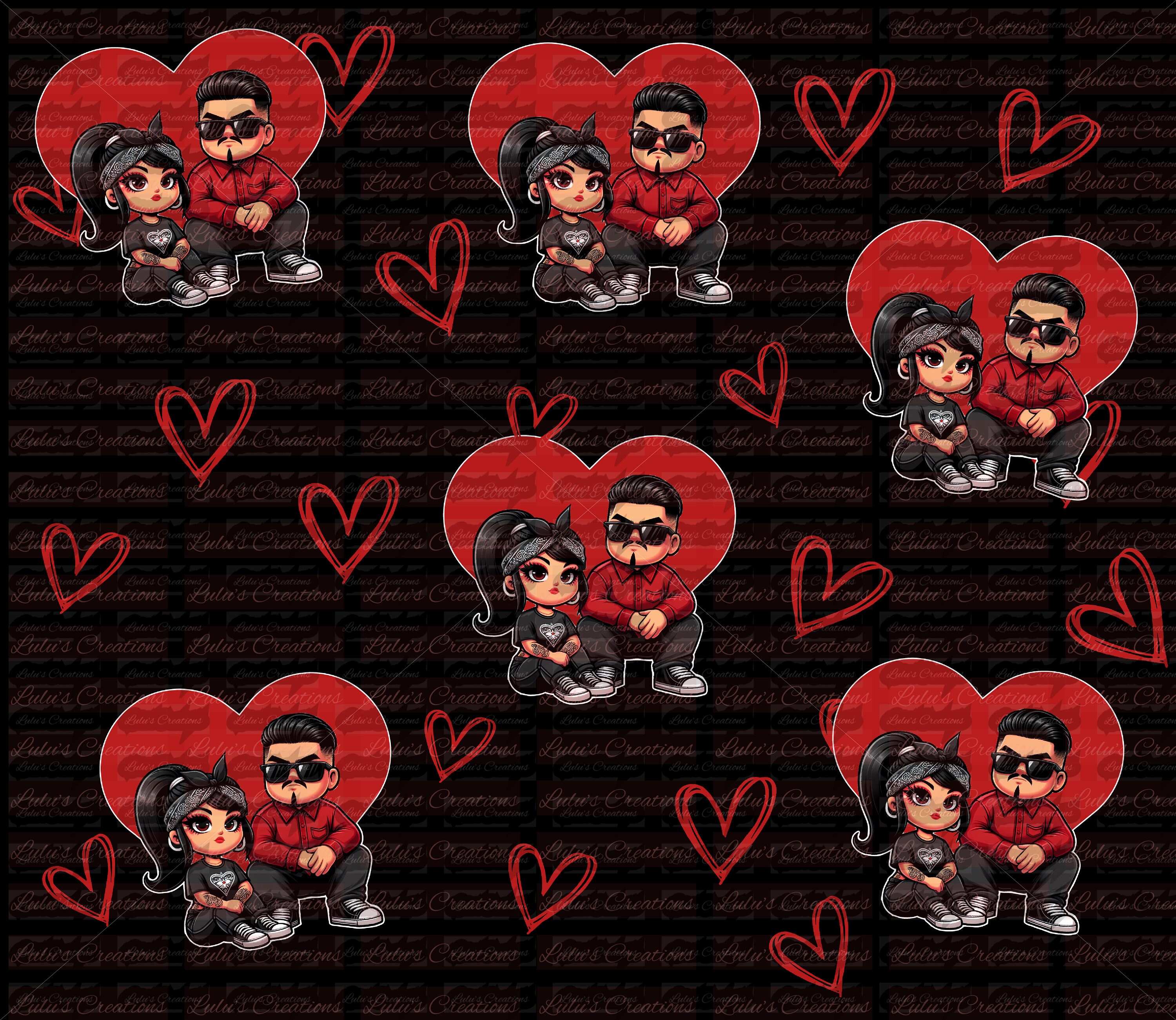 Valentines Cholo Couple 1 Wrap PNG ONLY - Etsy