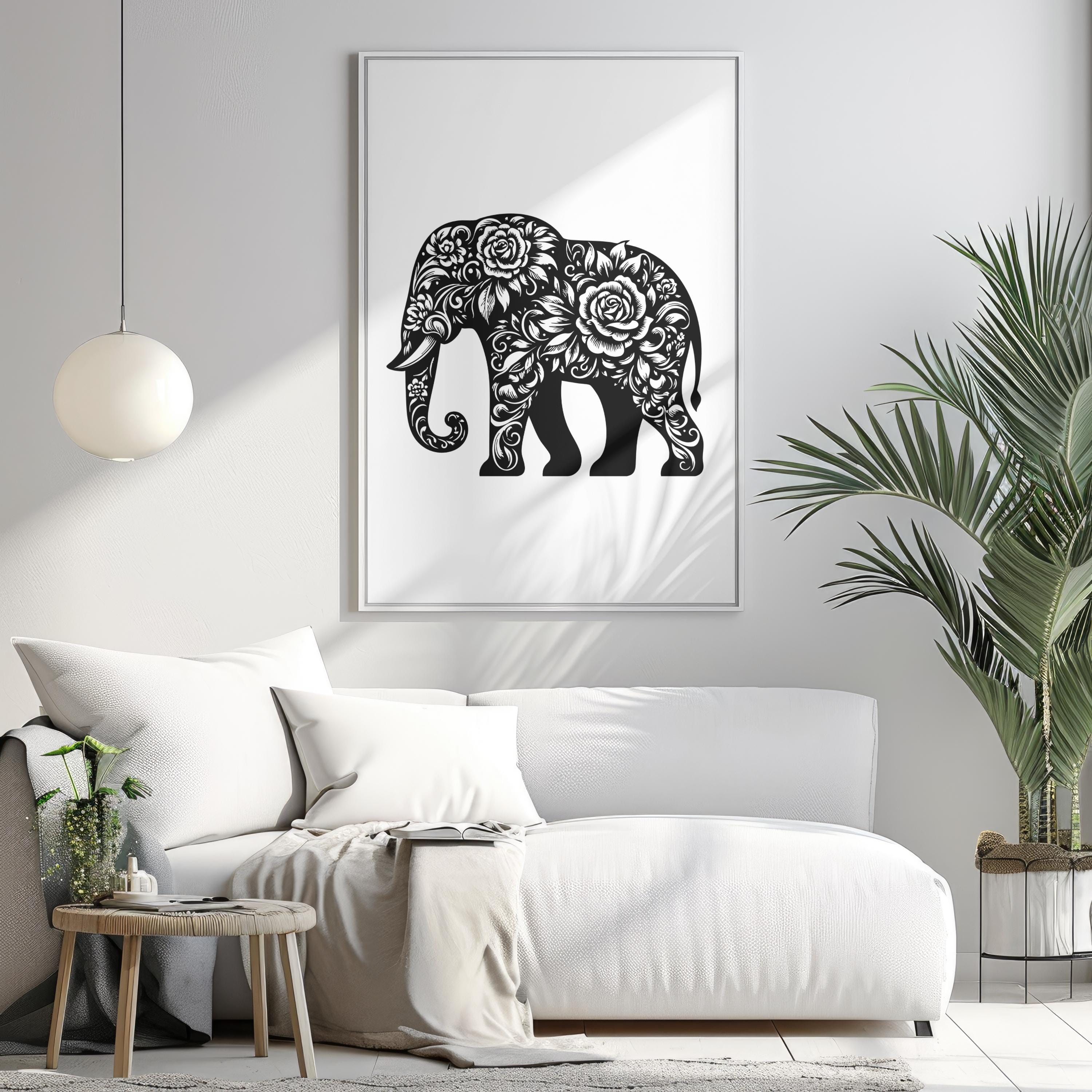 Floral Elephant SVG: Safari Clipart Bundle (digital Download) - Etsy