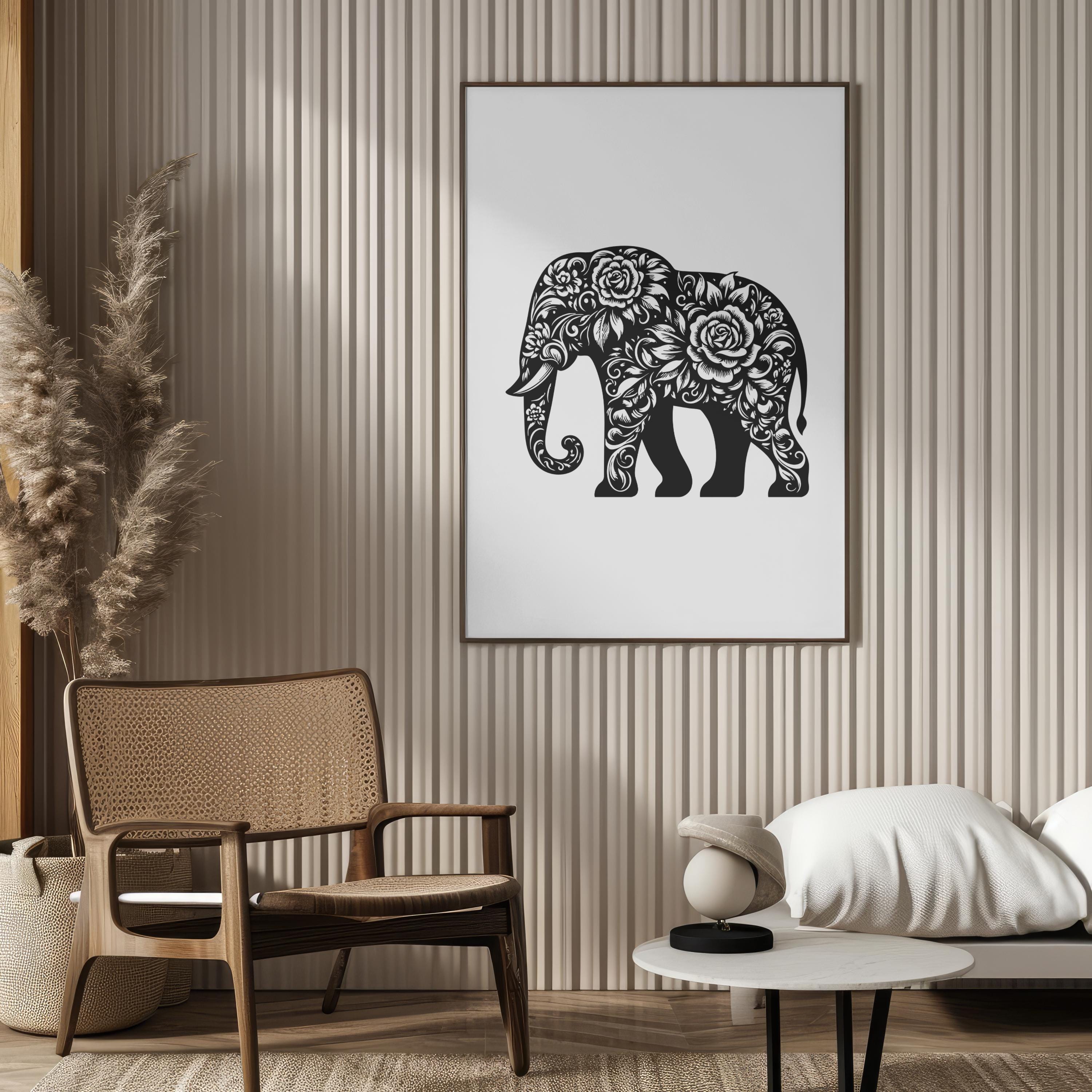 Floral Elephant SVG: Safari Clipart Bundle (digital Download) - Etsy
