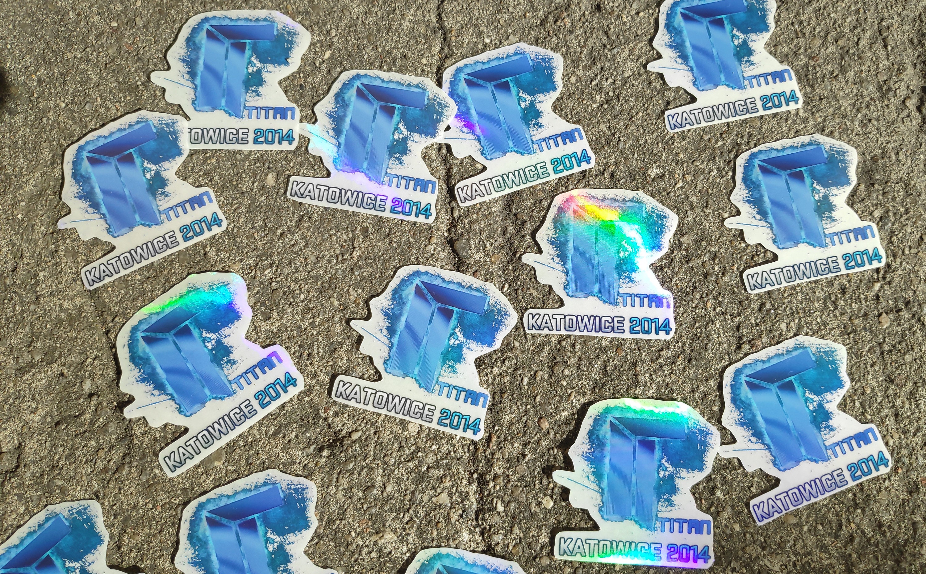 Transparent Titan Holo Katowice 2014 CSGO CS Counter Strike CS2 Sticker ...