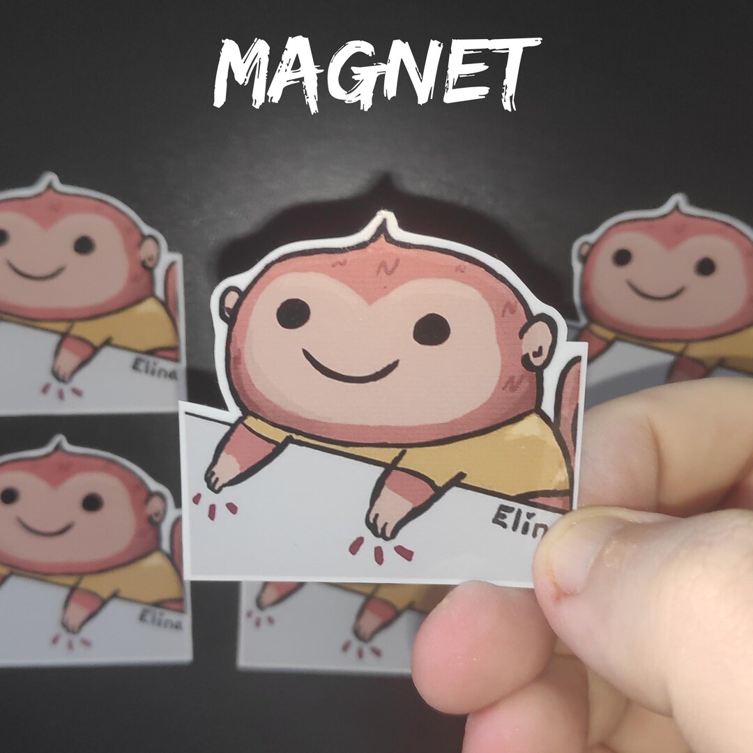 Ímã Slay Monkey Cute Animal Magnet | Ímã de geladeira | Ideias para ...
