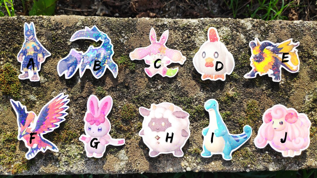 Palworld Stickers Holo Dots Effect Cute Vinyl Waterproof Multiple ...