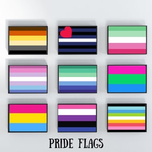 22 Pride Flags Collection, DIGITAL PRINT PDF, Standard 8.5x11 Paper ...