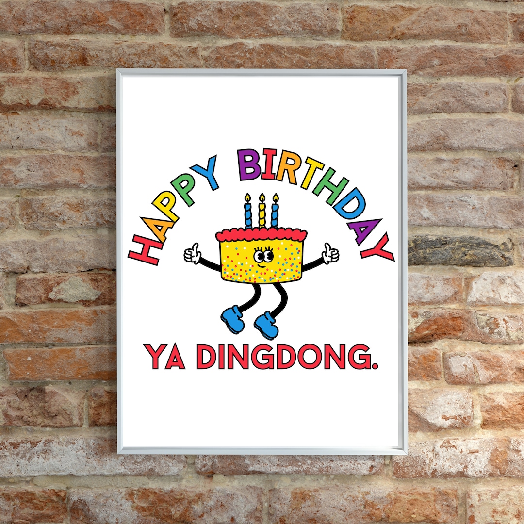 Happy Birthday Ya Dingdong Wall Art, DIGITAL PRINT, Birthday Party ...
