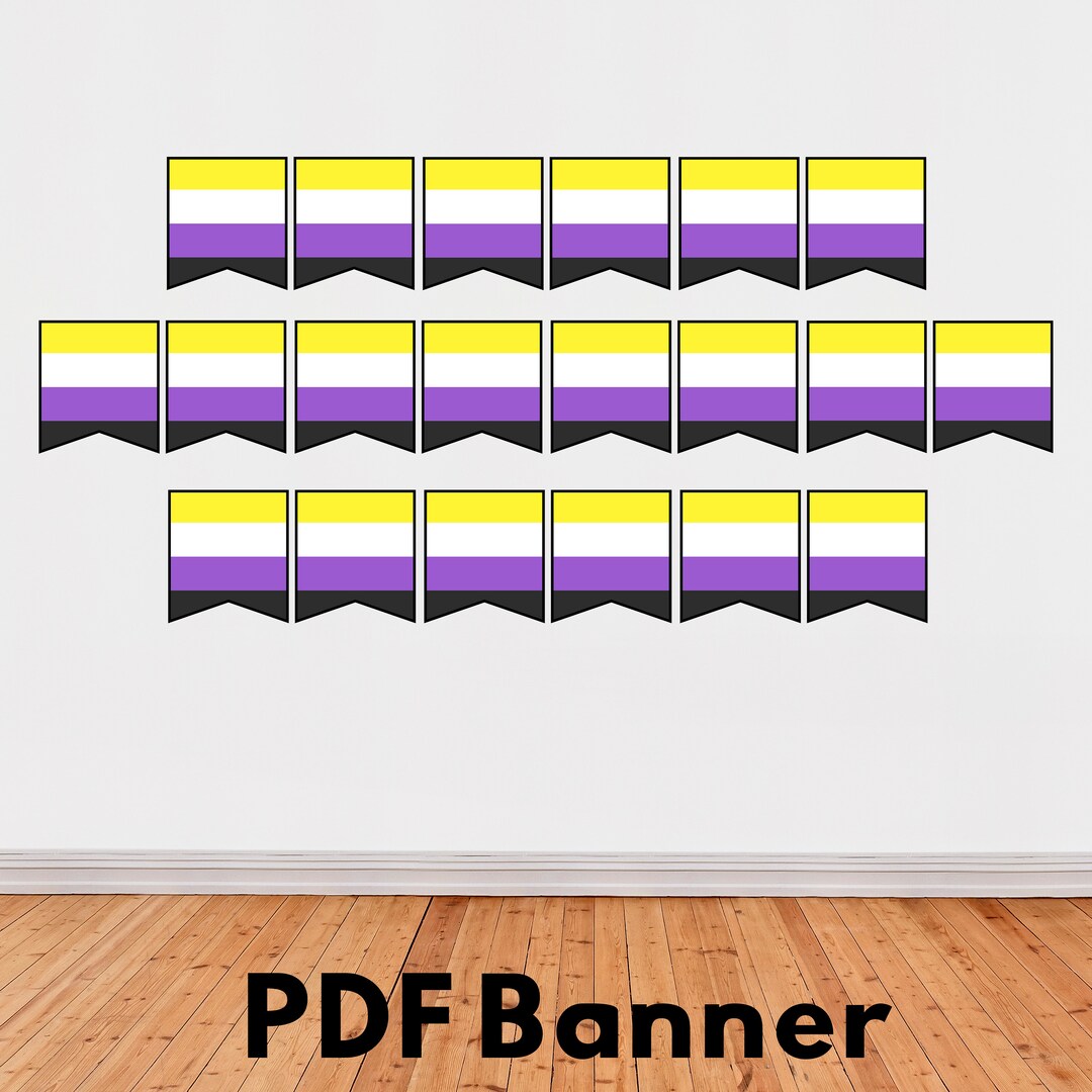 Non-binary Pride Flags Printable PDF Pride Month Banner, Printable ...