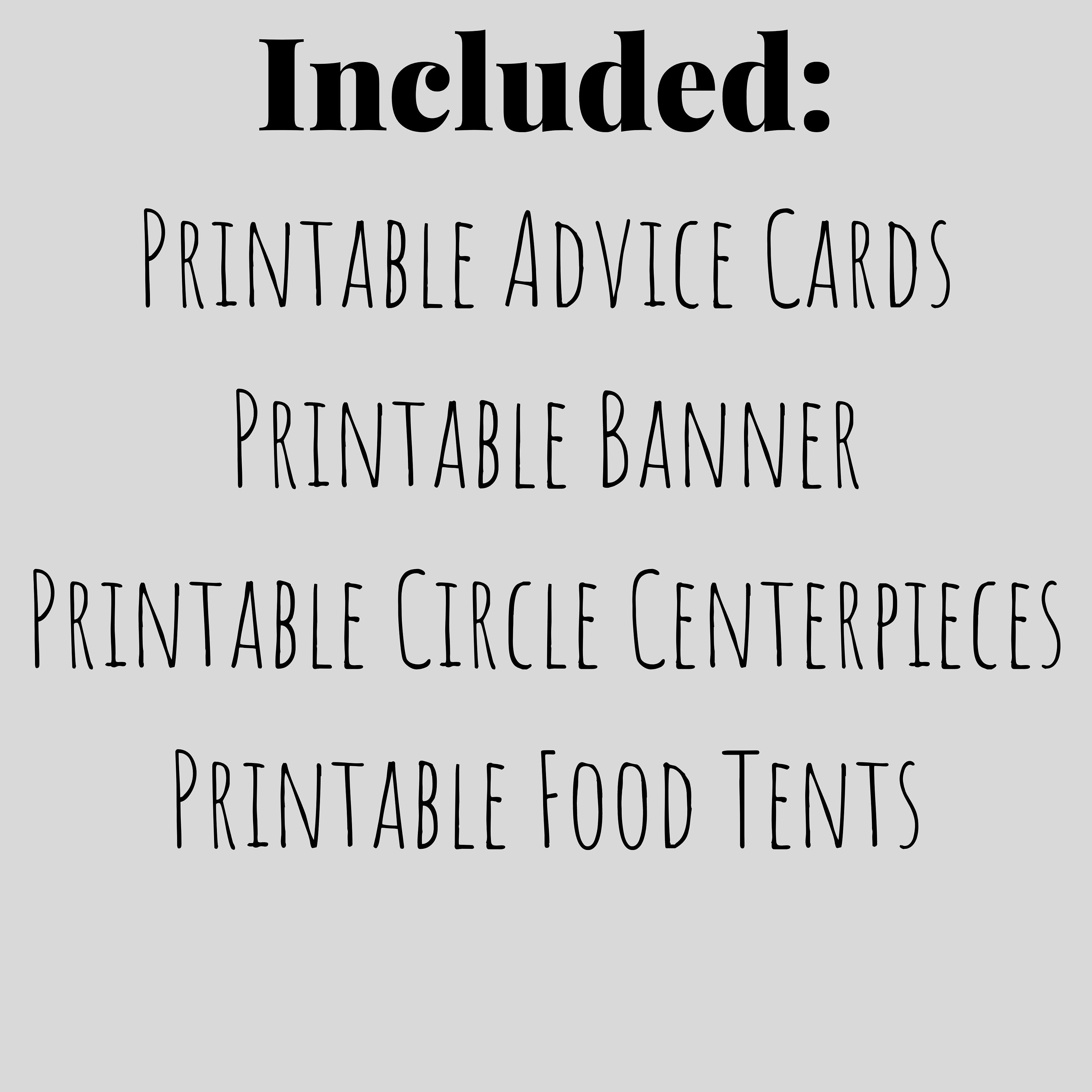 Baby Sprinkle Decor DIGITAL PDF FILE, David Rose, Creek Baby Shower ...